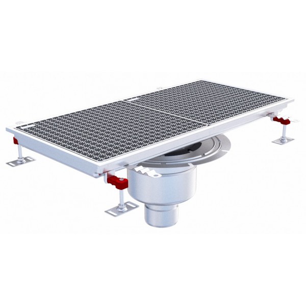 Siphon téléscopique Epur HygieneFirst avec grilles inox 800 x 370 mm ...