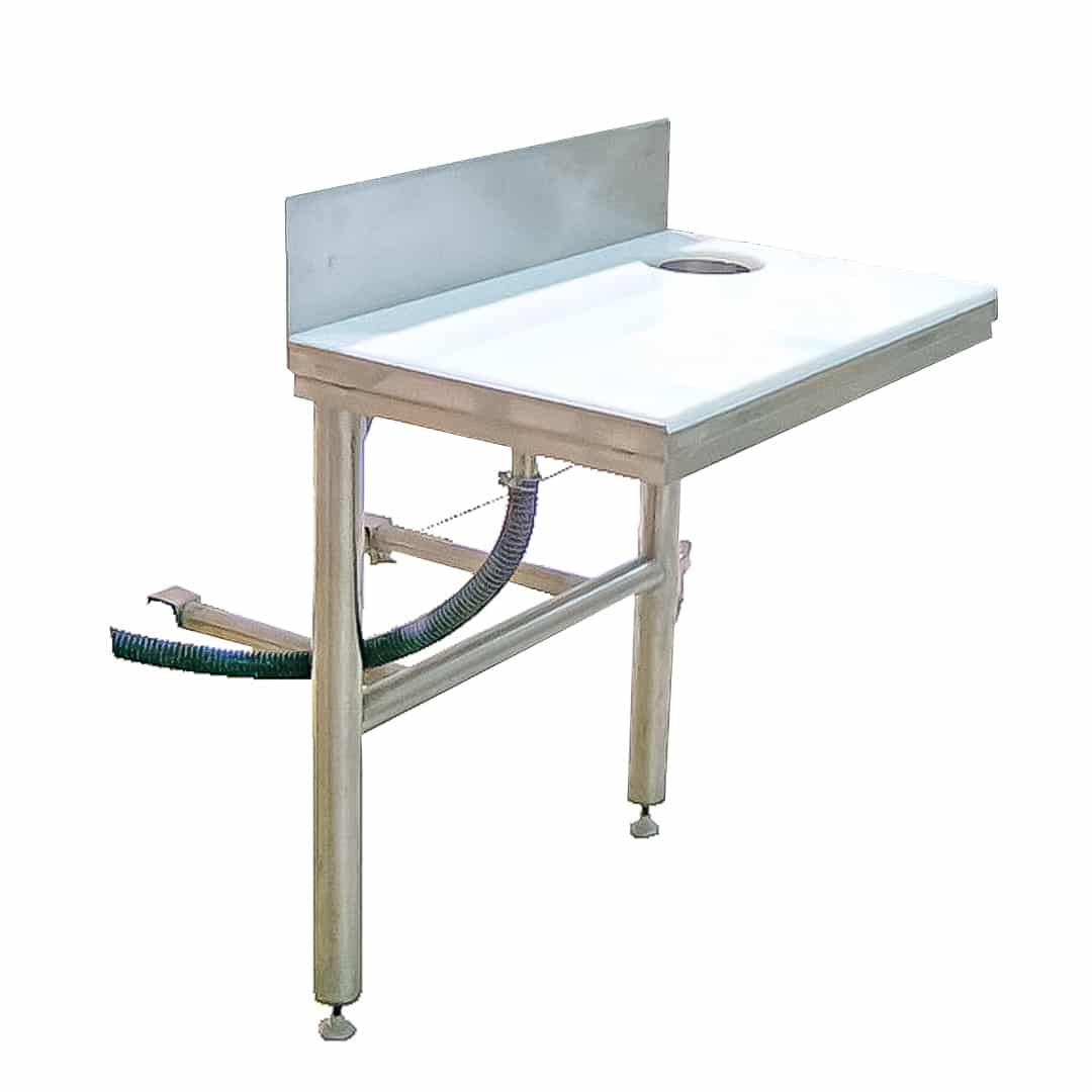 Tablette de travail avec TVO, en inox AISI 304 - Matériels Cuisine