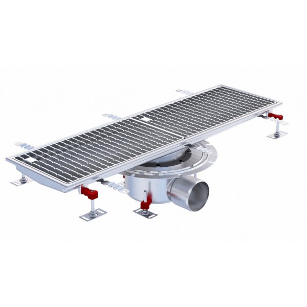 Siphon téléscopique Epur HygieneFirst avec grilles inox 300 x 1000 mm ...