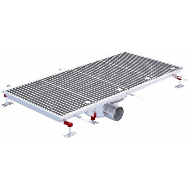 Siphon téléscopique Epur HygieneFirst avec grilles inox 600 x 1200 mm ...