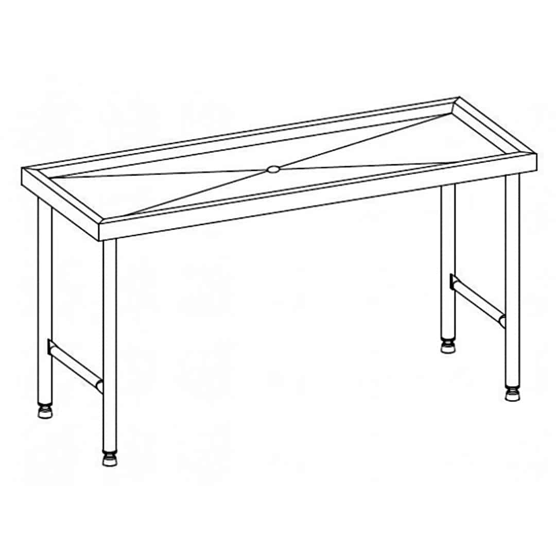 Table de tri sur-mesure en acier inoxydable largeur 600 à 800 mm ...
