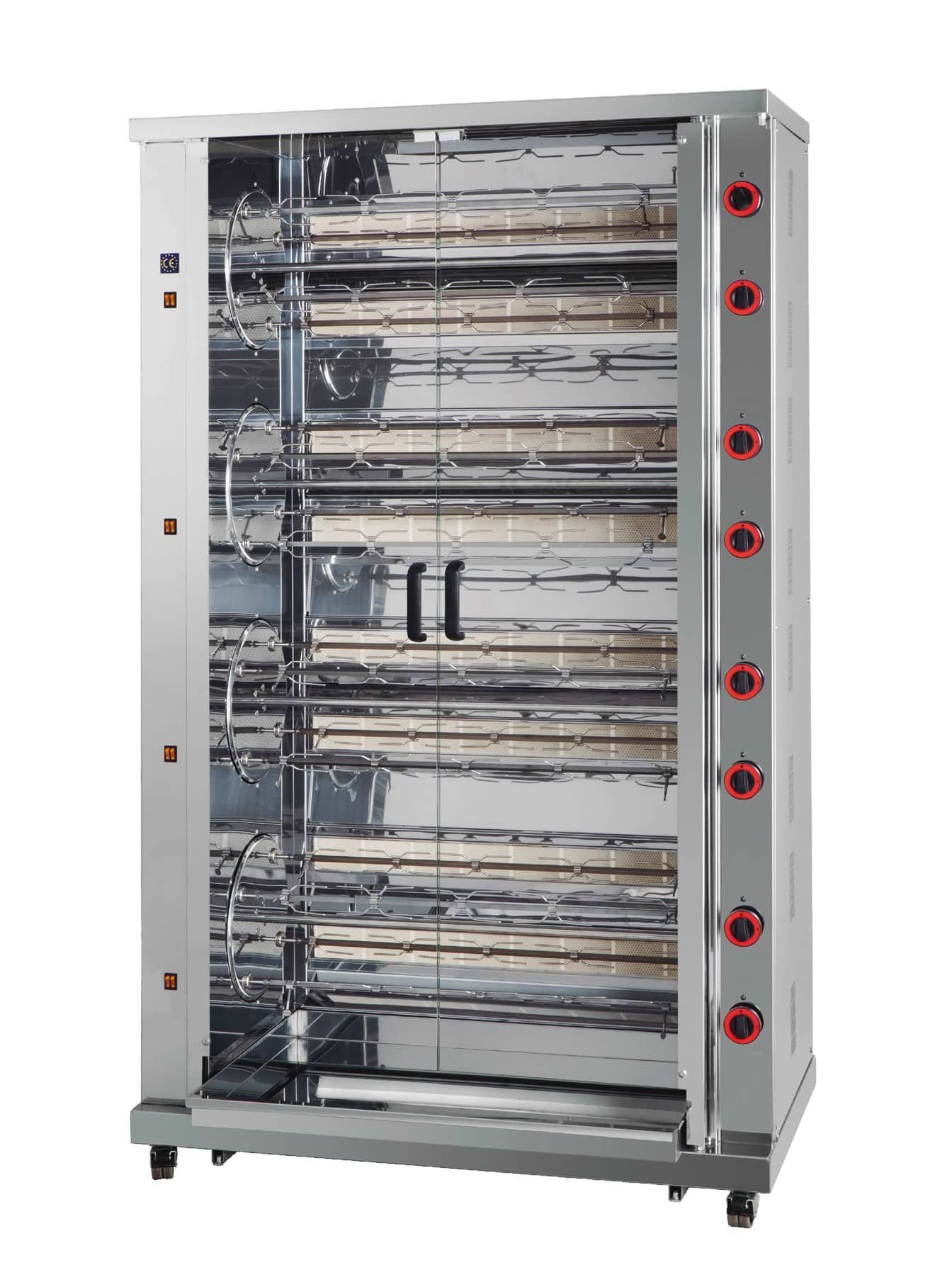 Rôtissoire multi-rotatif avec brûleur a gaz, 16 broches, modèle M4, 80/ ...