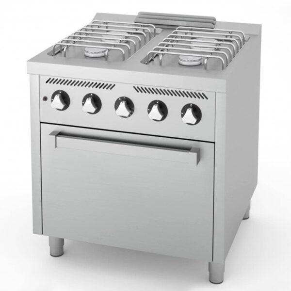 Fourneau à gaz basic 4 feux série 750, avec four à gaz GN 2/1 ...